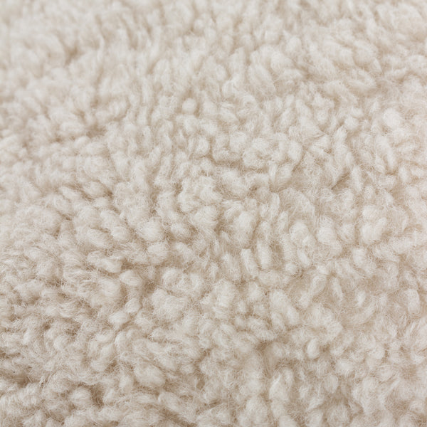 Olann Beige Faux Shearling Feather Rich Filled Cushion | Natural ...